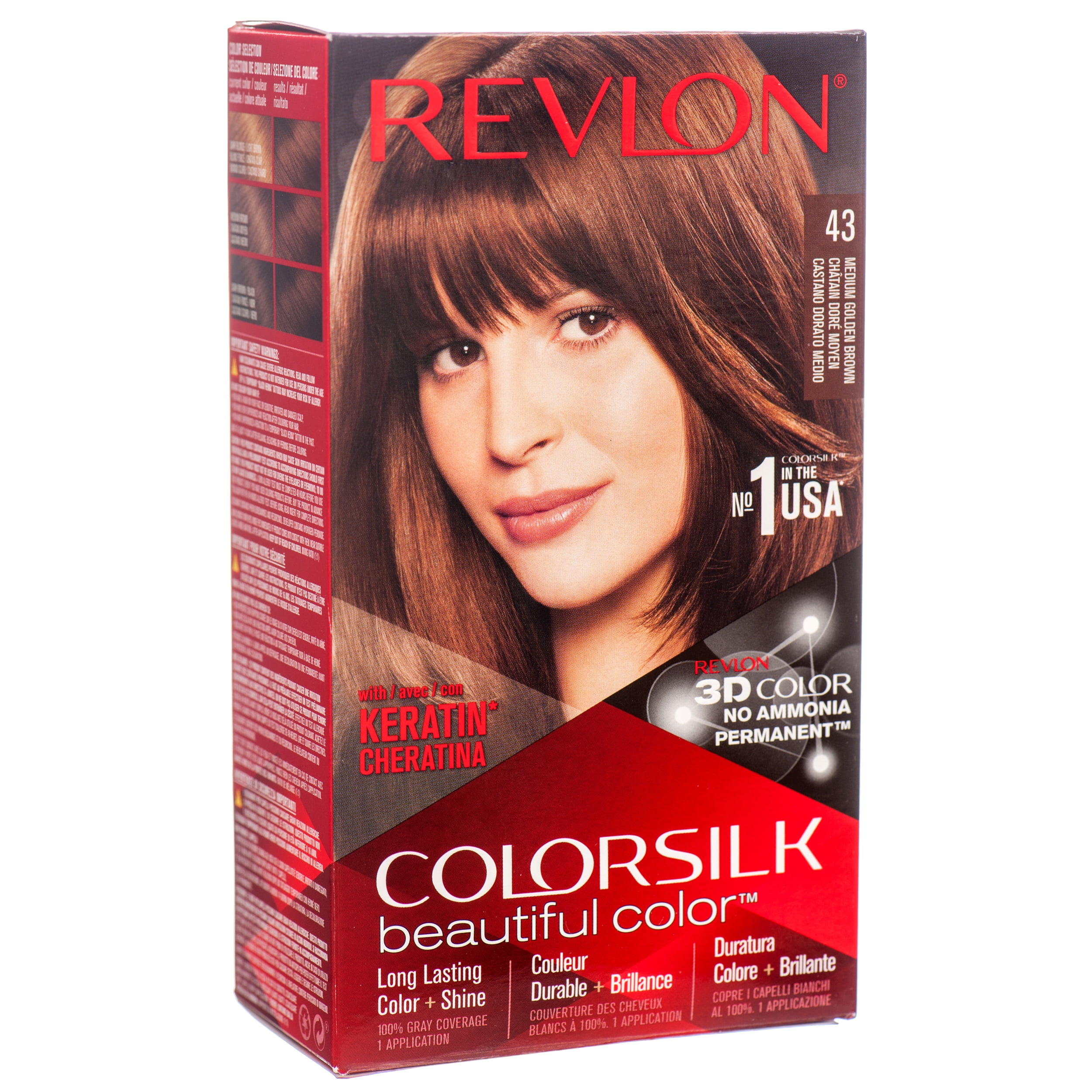 Revlon Colorsilk Beautiful Permanent Long Lasting Color Hair Dye with ...