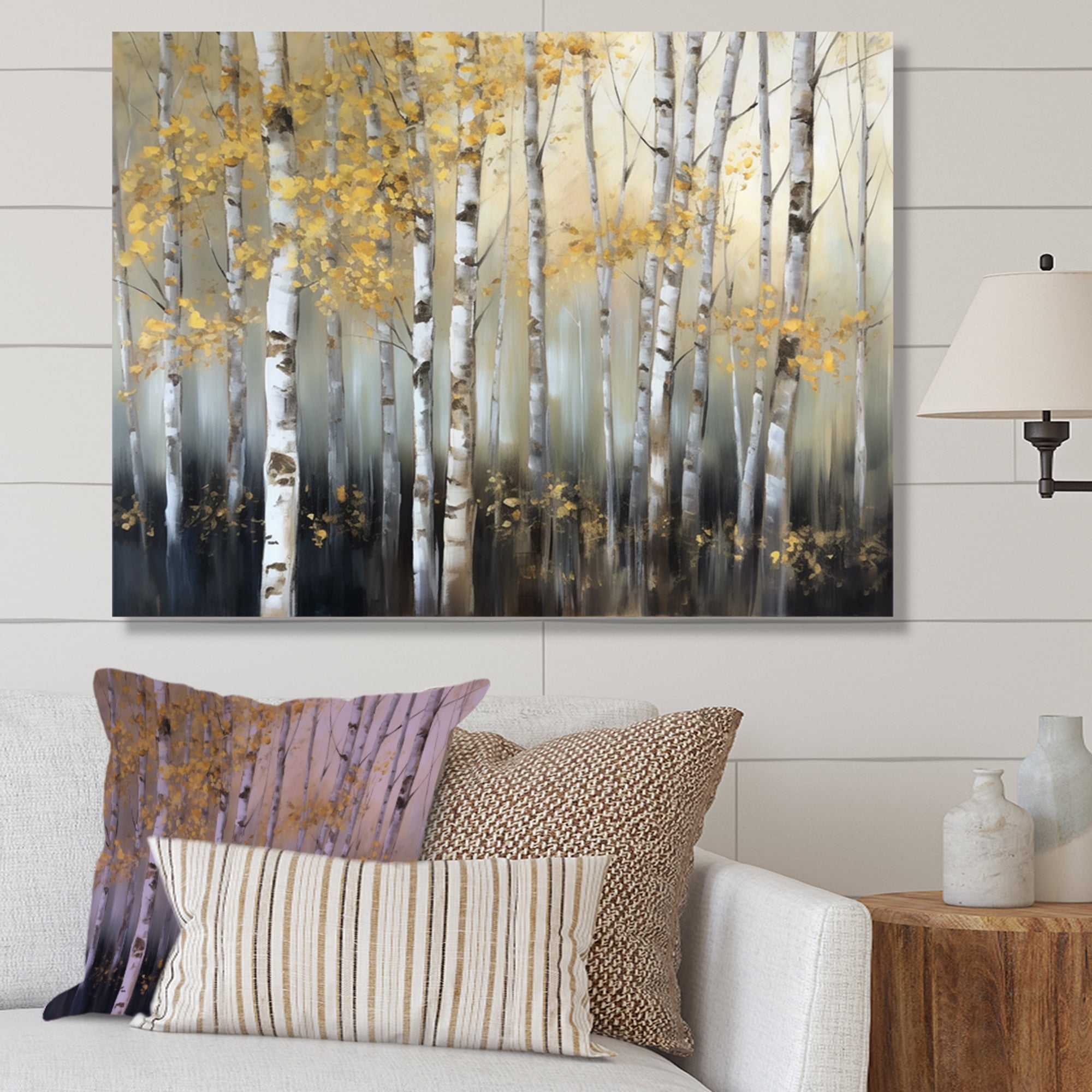 Click here for Designart Large Tree Wall Art  Dense Birch Tree Fo... prices