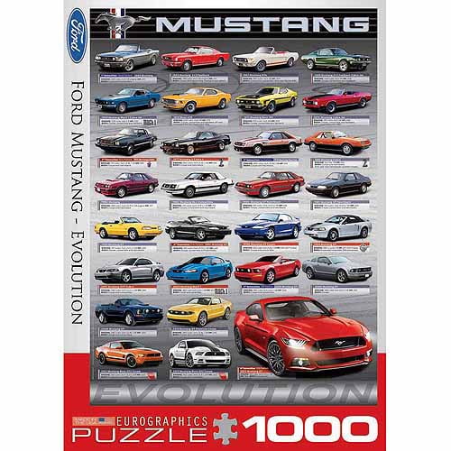 EuroGraphics - Ford Mustang - Evolution - Vertical 1000-Piece Jigsaw ...
