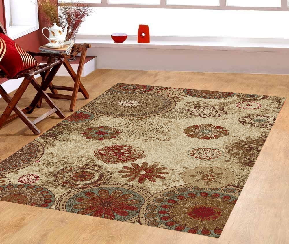 Floral Abstract Light Area Rug 3'3"x5' - Walmart.com