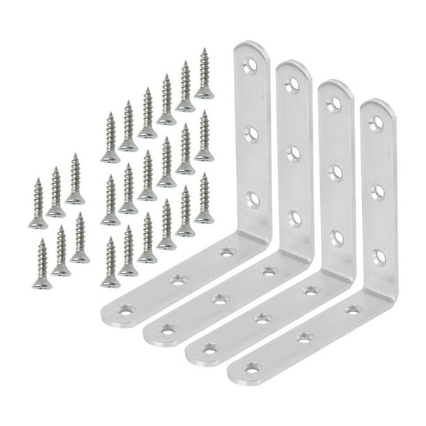 100 x 100mm Angle Bracket Stainless Steel L Shaped Angle Brackets ...