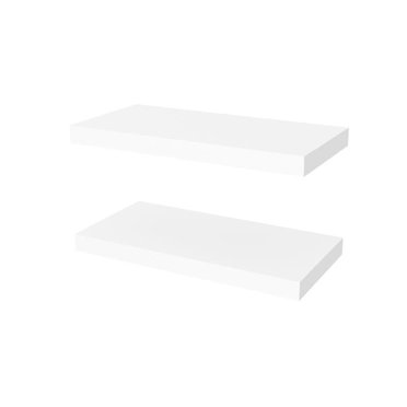 Bestar 72" Lightweight Unfinished Floating Wall Shelf (Set of 2 ...