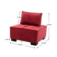 Armless Accent Chair, Modern Living Room Ottoman Lazy Chair with ...