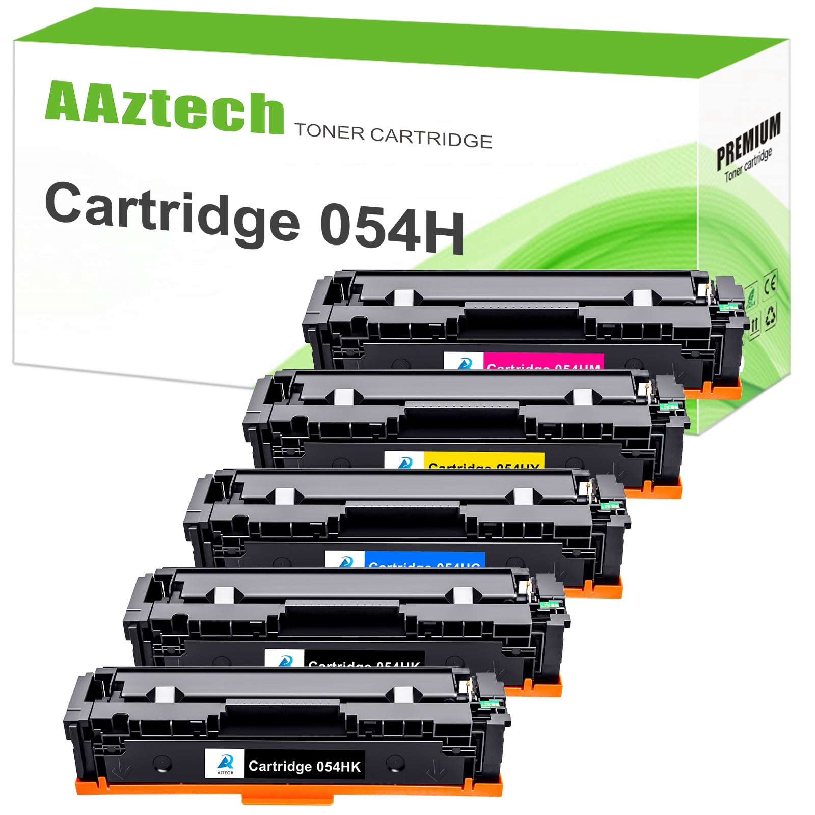 A Aztech 5-Pack Compatible Toner Cartridge for Canon 054H MF642cdw ...