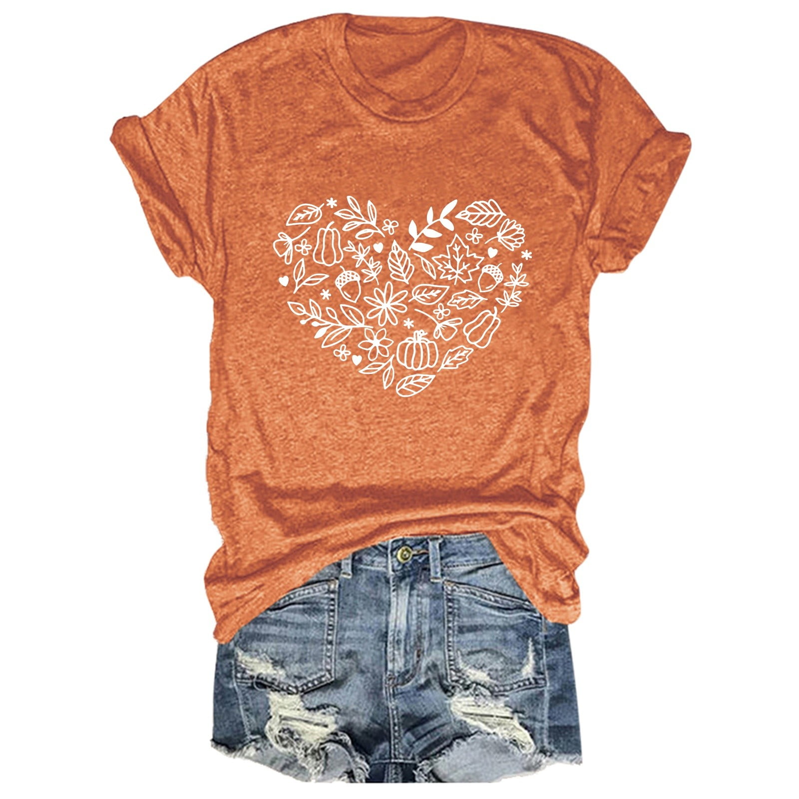 Click here for Hnmkiu Womens Halloween Graphic T-Shirt Autumn Fas... prices