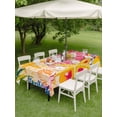 60x120 Inch Outdoor Tablecloth with Umbrella Hole Zipper Rectangle ...