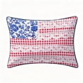 9in x 15in Patriotic Flag Decorative Throw Pillow, Polyester Stain ...