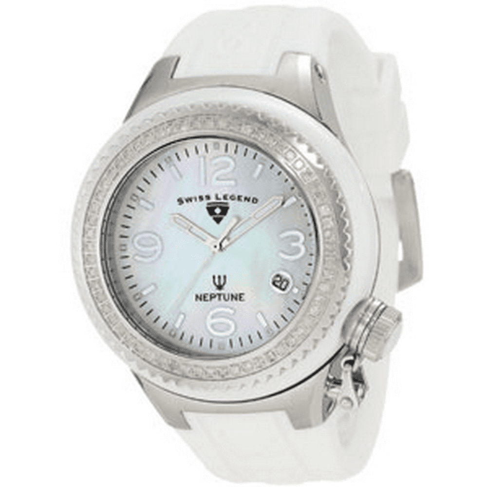Swiss Legend - Men's Neptune White Ceramic & Silicone Watch with White ...