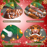 Festive Design Merry Christmas Banner Christmas Decorations Cow Theme ...