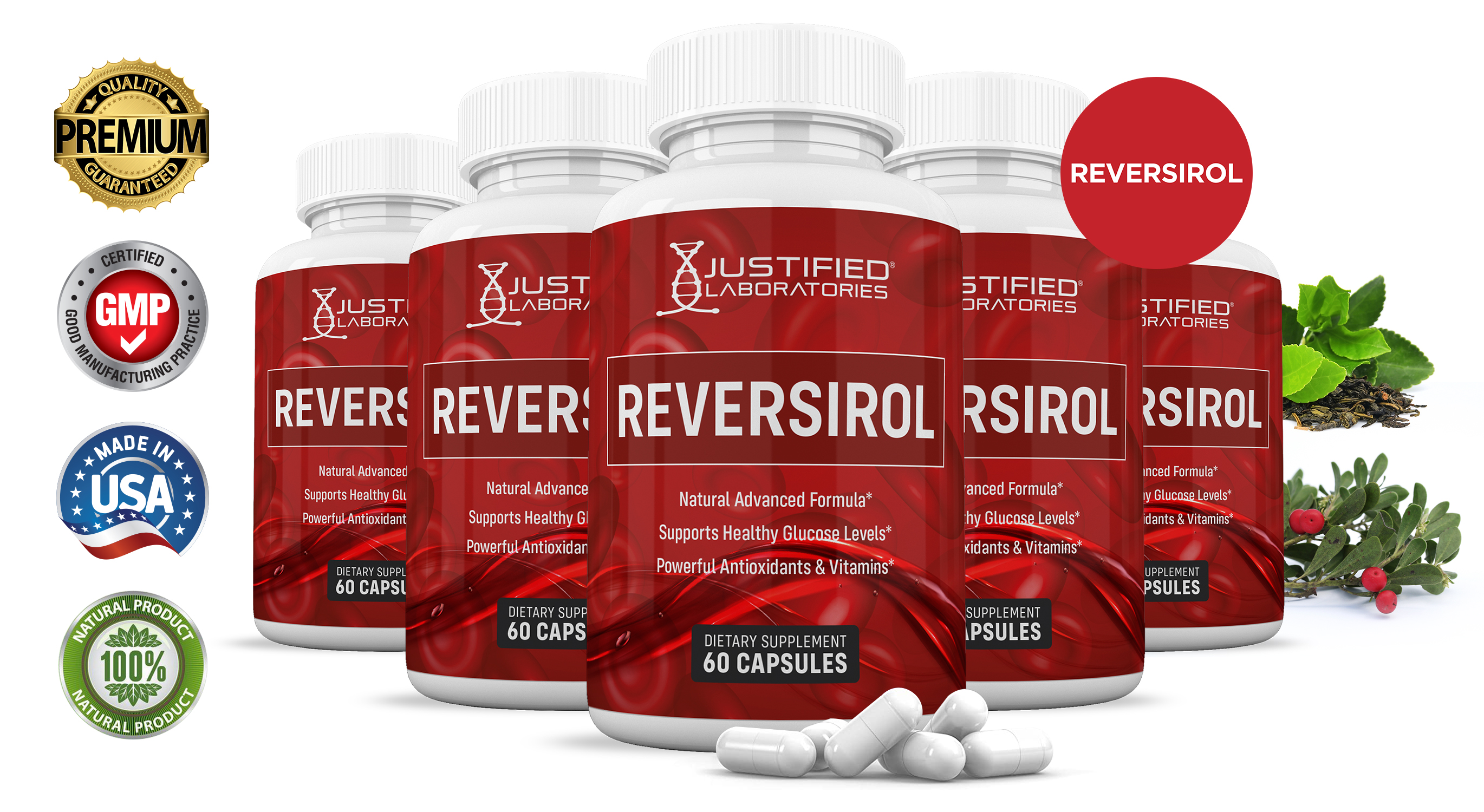 (5 Pack) Reversirol Premium Formula 688MG 300 Capsules - Walmart.com