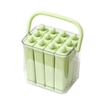 12 Cavity Silicone Ice Stick Set Lid & Handle, Easy Release Long Ice ...