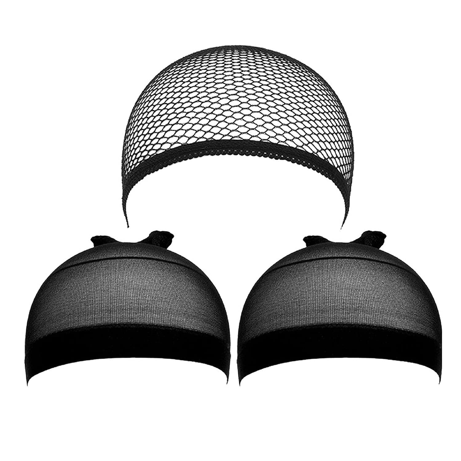 Wig Caps, 3pcs Mesh Net Wig Caps Weaving Hair Net for Wig Close End ...