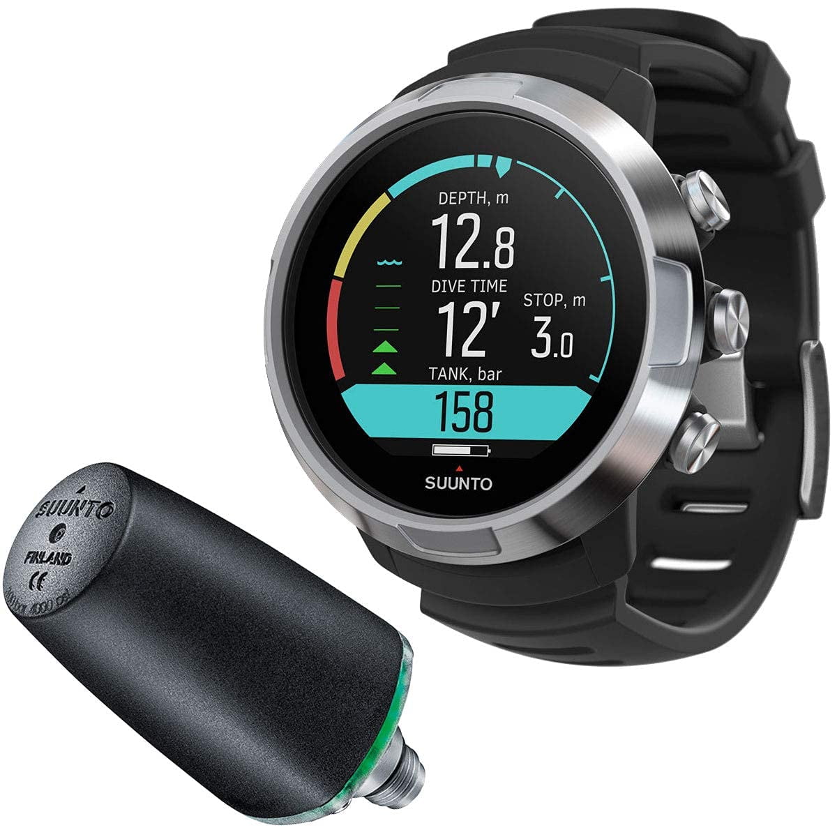 SUUNTO D5 Scuba Diving Wrist Computer with USB Cable & Tank Pods ...