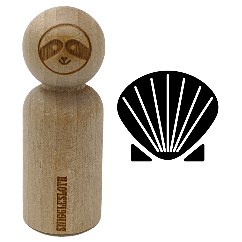 Clam Shell Rubber Stamp for Scrapbooking Crafting Stamping - Small 3/4 ...