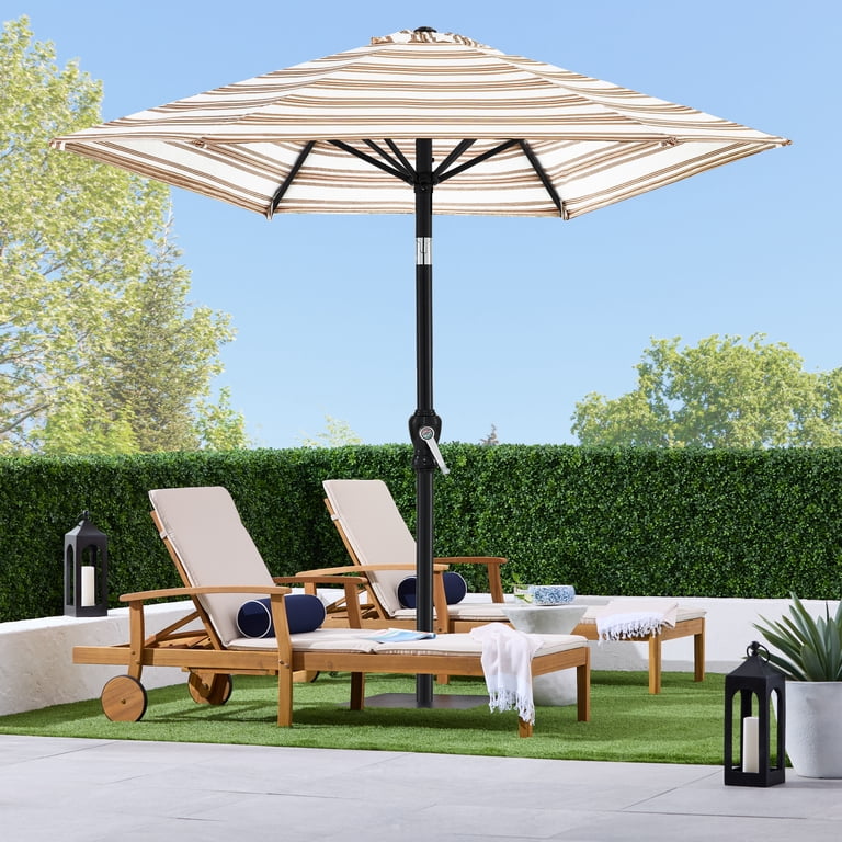 Black And Tan Patio Umbrella