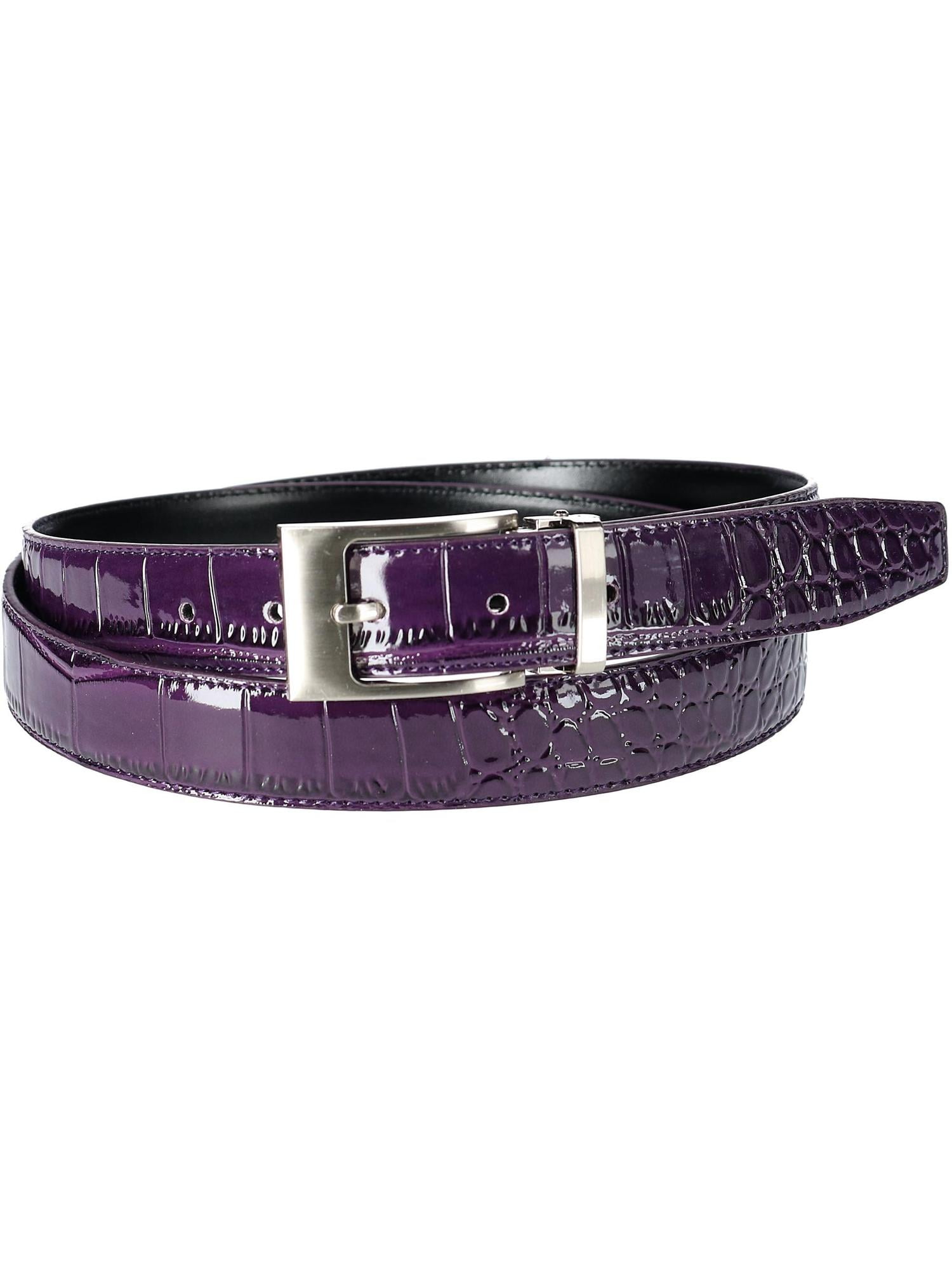 CTM® Leather Croc Print Belt - Walmart.com