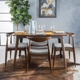 GDF Studio Virgil Mid Century Modern Fabric Upholstered 5 Piece Dining ...