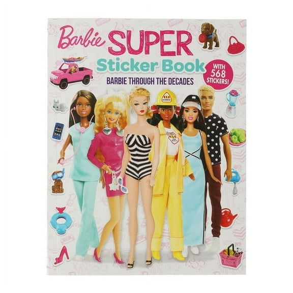 Bgbcostume.com Barbie 568-Pack Stickers Notebook, Flowers, Sequins ...