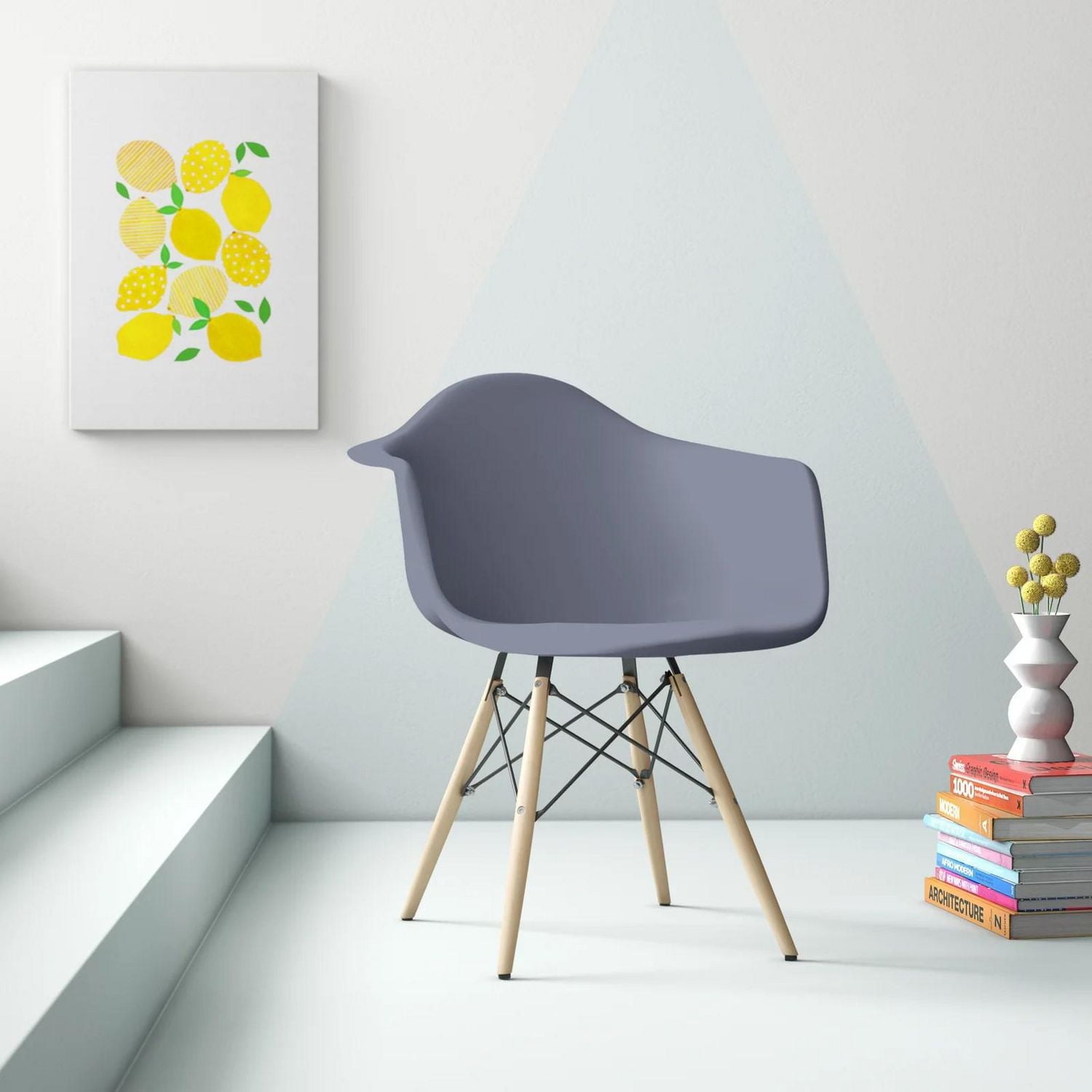 Click here for Heavenly Collection Bucket Grey Armchair With Wood... prices