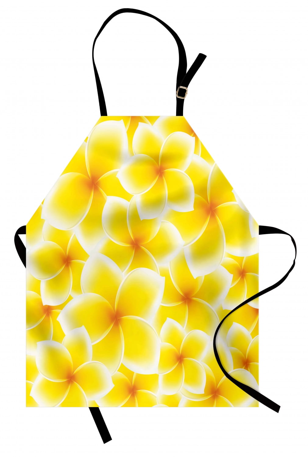 Yellow Apron Plumeria Frangipani Asian Cute Flower Blossom Pattern ...