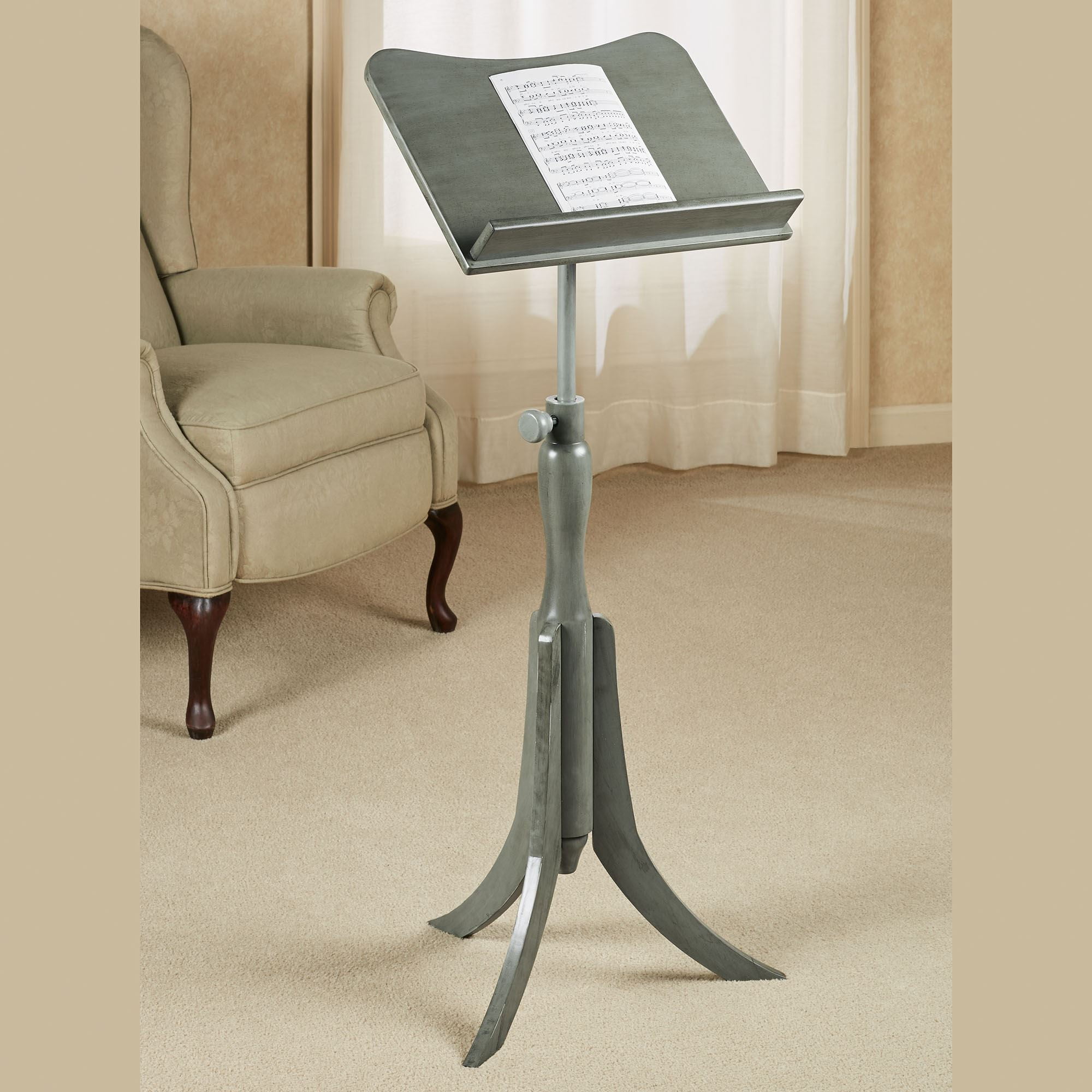 Parke Music Stand Gray - Made of Wood - Adjustable - Wooden Stands for ...