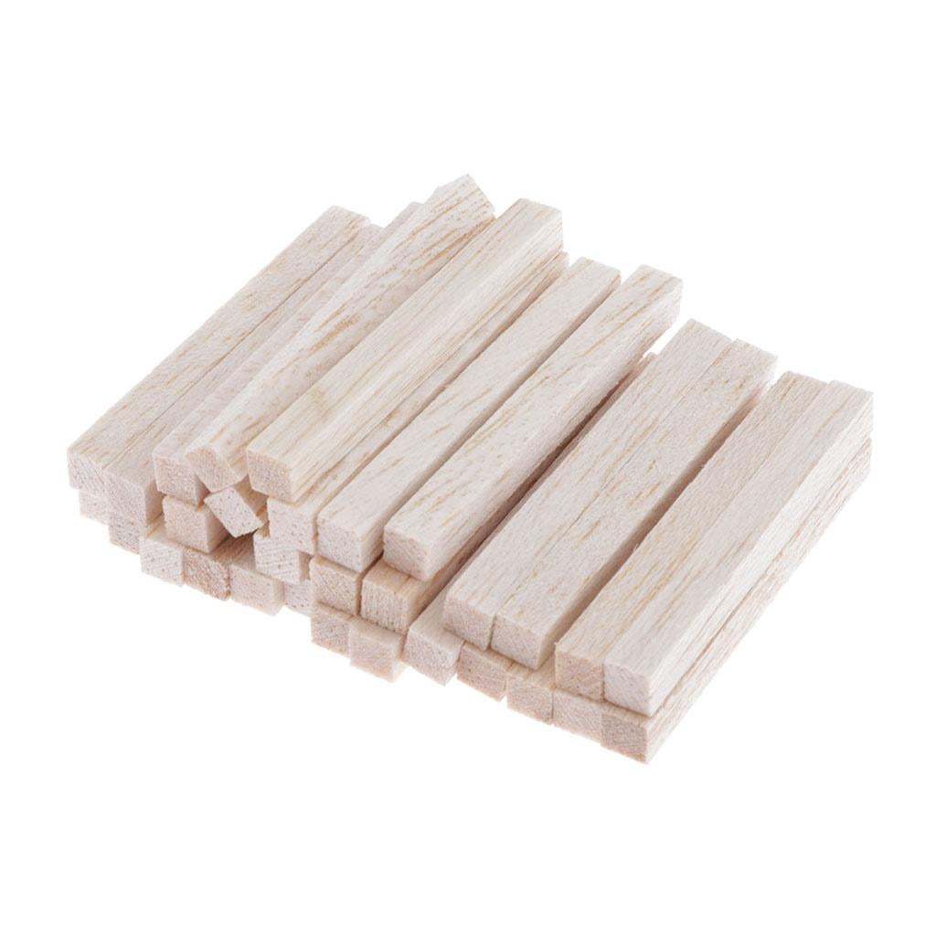 Smooth Square Sticks for crafts Carving Bamboo Wood Model Building ...