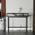 VECELO 39.2" Console Table with Charging Station, Narrow Sofa Table ...