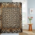 Bathroom Shower Curtain Wildlife Leopard Spots Tiger Print Waterproof ...