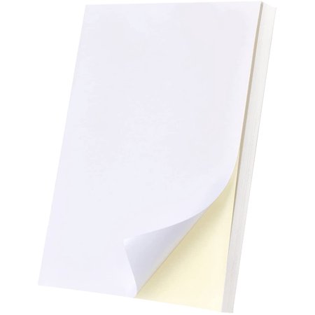 Matte Silver Paper Stickers Blank Sticker Label Sheets 8.5" x 11" 24 ...