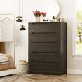Homfa Vertical 5 Drawer Dresser, Wood Storage Cabinet with Upgraded ...