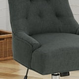GDF Studio Bagnold Modern Desk Computer Chair, Dark Gray Fabric ...