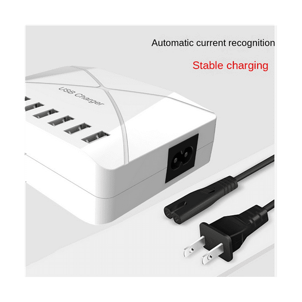 Cargador Multipuerto USB de 40W Cargador de Carga RáPida Concentrador Cargador de Carga RáPida ...