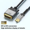 6.56ft Long DP Converter Cable Video Transfer Cord Wire Supports 1080P ...