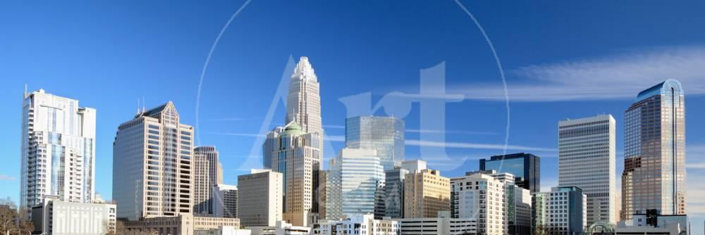 Uptown Charlotte, North Carolina Cityscape, Unframed Photographic Print ...