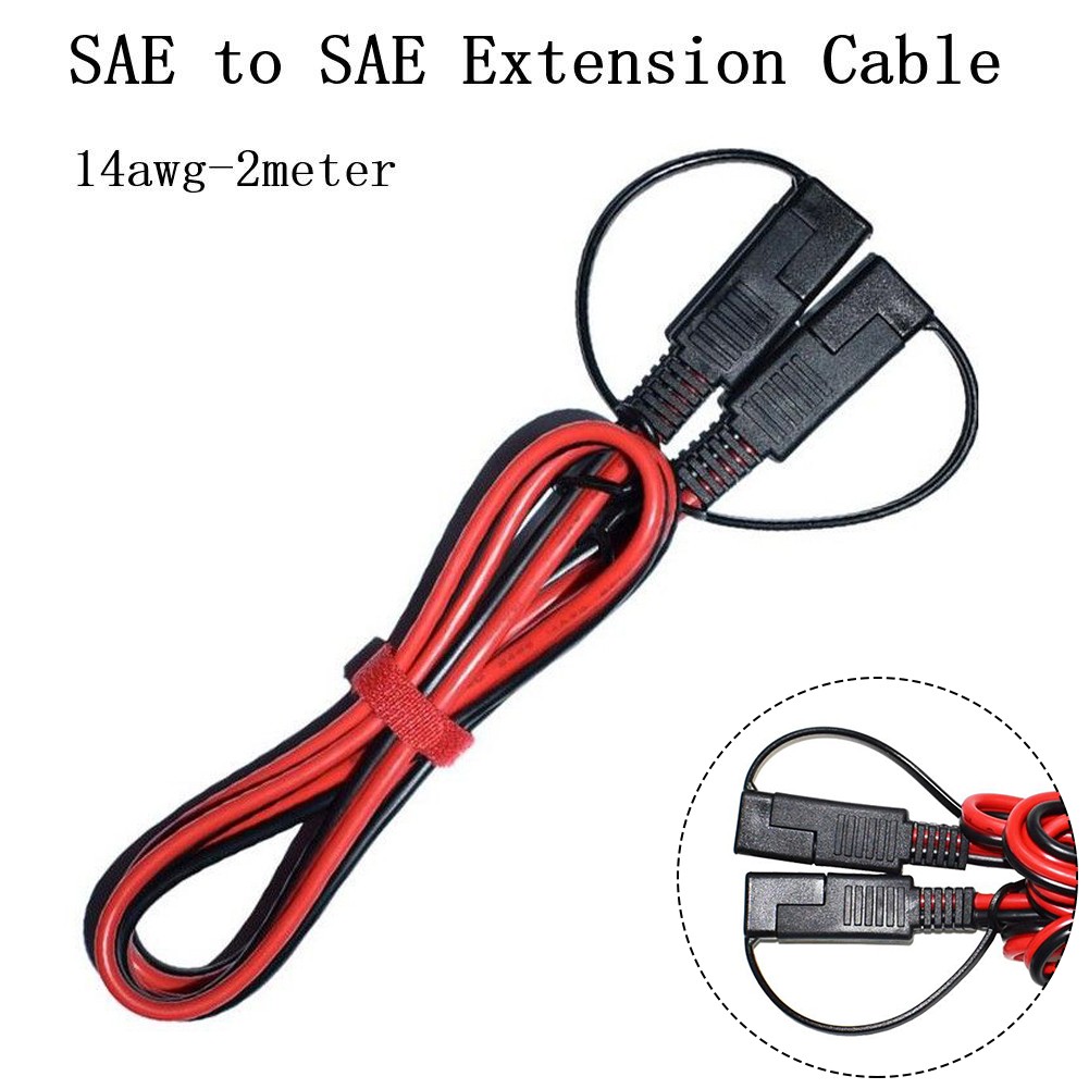 SAE to SAE Extension Cable 14AWG Quick Disconnect Wire Harness SAE ...