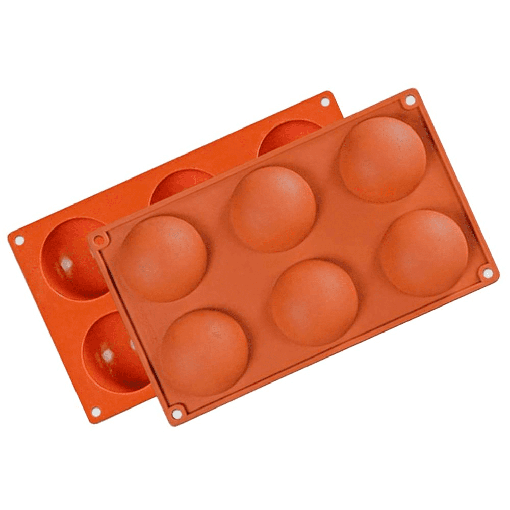 Juego 2 Moldes De Silicon Media Esfera 100 Ml Vencort Molde/Silicon ...