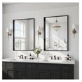 Black Bathroom Mirror 22x30 Inch, Rectangle Mirror with Metal Deep ...