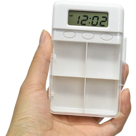 Pill Case Pill Organisers Large Capacity with 4 Compartments Drug ...