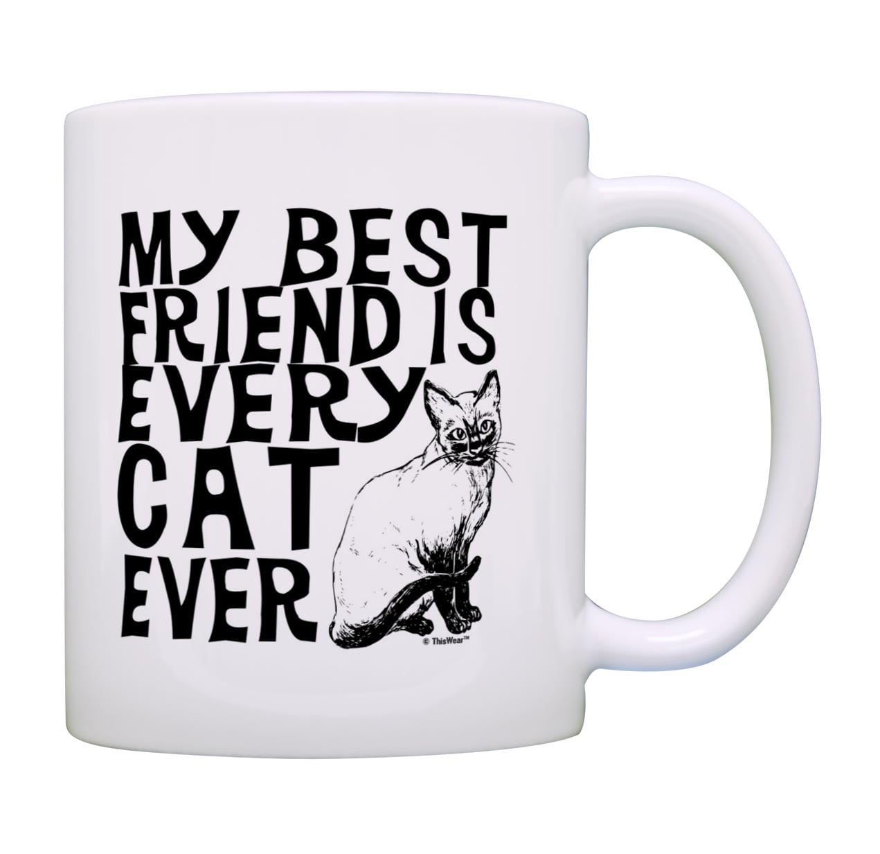 ThisWear Cat Lover Gifts Best Friend is Every Cat Ever Funny Cat Owner ...