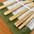 1 Personal Bamboo Utensil Set, Biodegradable Reuseable Kitchen and ...