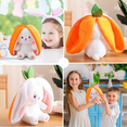 Cutte Bunny Plush Carrot Rabbit Plush Toys,Soft Cartoon Stuff Animals ...