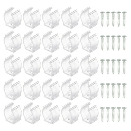 Uxcell T5 U Clips Holder LED Light Bulb Mounting Bracket Plastic ...