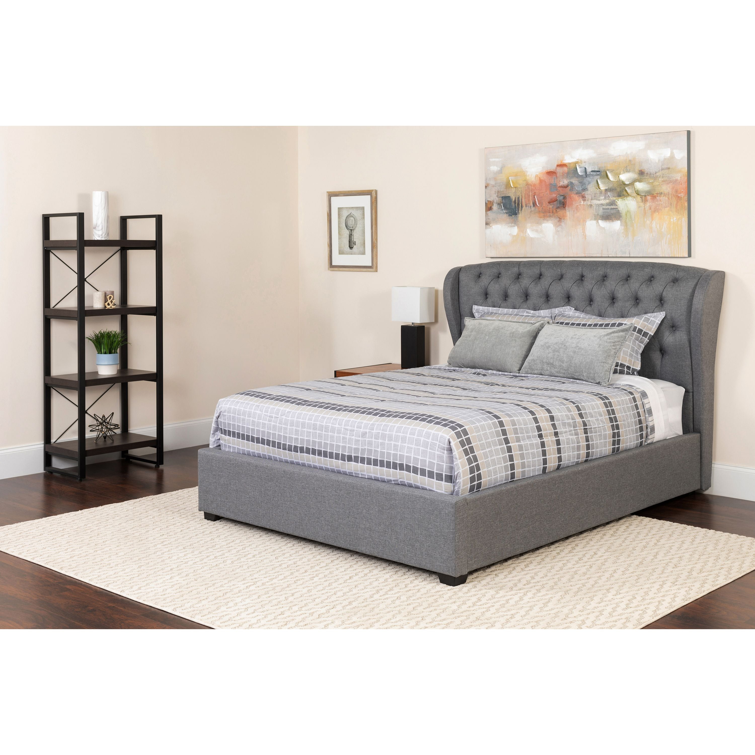 Flash Furniture Barletta Tufted Upholstered Twin Size Platform Bed in ...