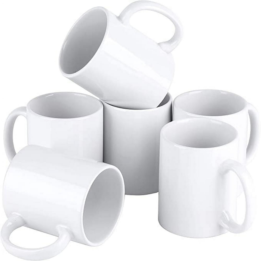 Click here for Generic Set Of 6 White Mugs 12 Oz Porcelain Espres... prices