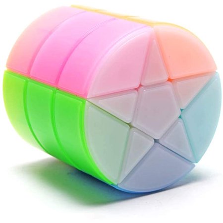 HTCM 3x3x3 Cylindrical Cube Colorful Stars Cylindrical Stickerless ...