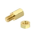 Uxcell 10mm+6mm M5 Standoff Screws 20 Pack Brass Hex Standoffs Nuts ...