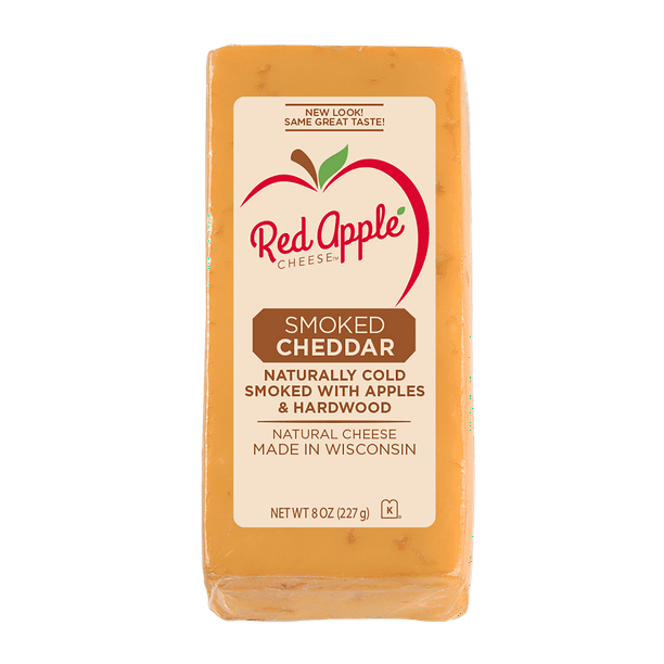 Red Apple Cheese Apple Smoked Cheddar Cheese, 8oz Bar - Walmart.com