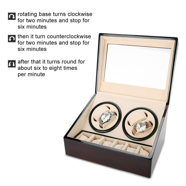 Automatic Watch Winder, Winder Watch Winder Box For 4 Automatic Watches ...