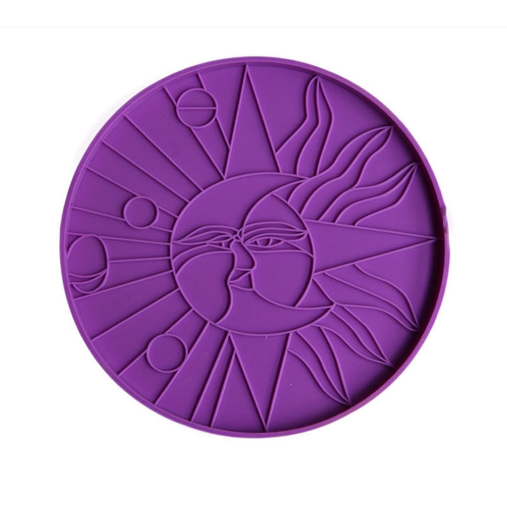 Crescent Moon and Sun Coaster Resin Mold Line Art Sun with Star Face ...