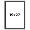 20x22 - 20 x 22 Rounded Black Solid Wood Frame with UV Framer's Acrylic ...